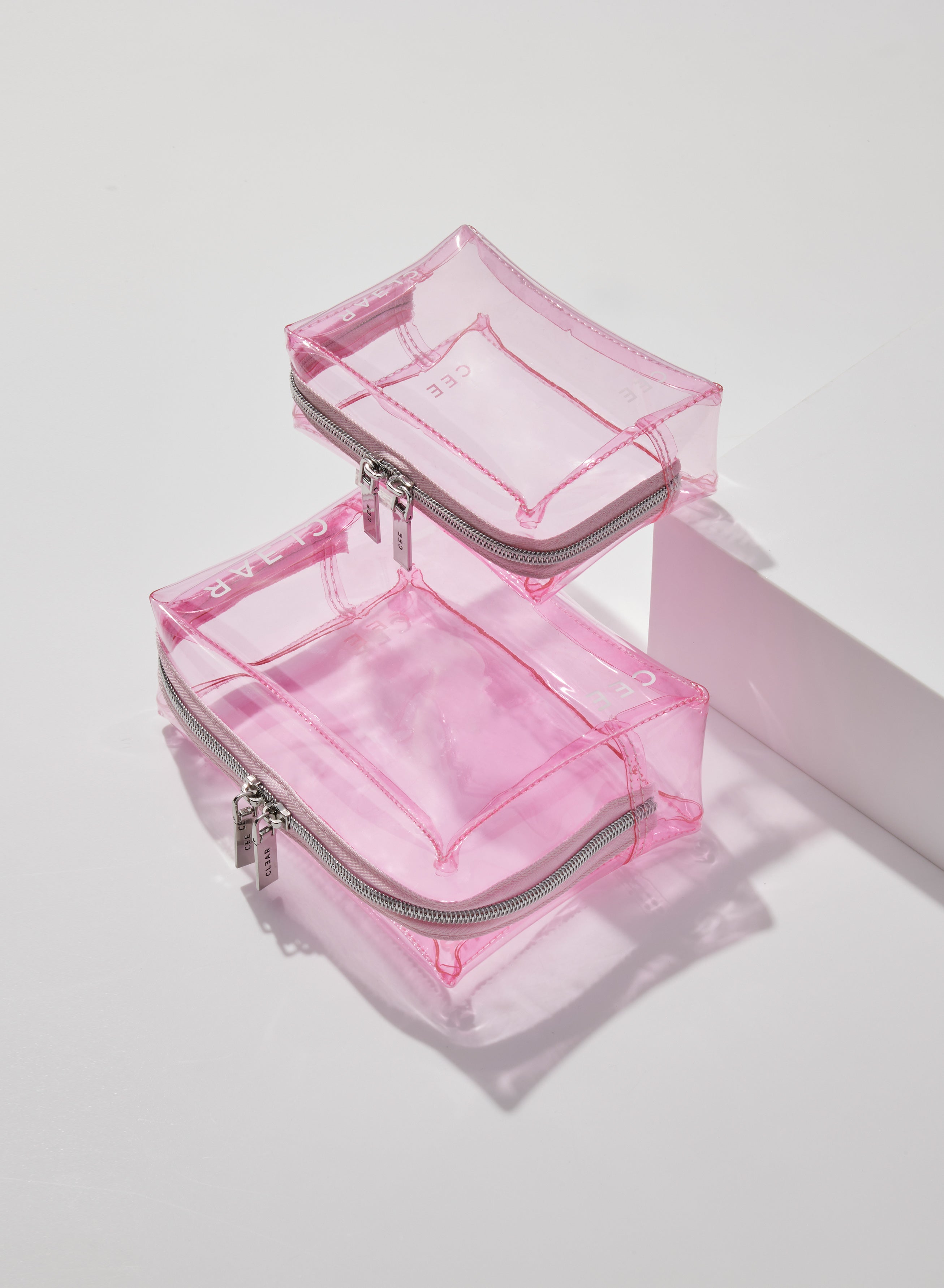 BLUSH SMALL + MINI COSMETIC CASE SET – CEE CLEAR US